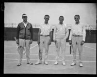 Phil Neer & James Davies, Ed Woodall & Clarence Barker, tennis doubles ...