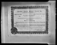 Copy of Fulton Ousler's Doctor of Divinity certificate from the ...