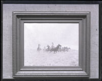 Painting by W. Herbert Dunton titled "The Enemies' Horses," Los Angeles ...