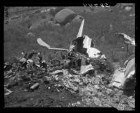 Tail section of C-46 rises above wreckage of Standard Airlines crash ...