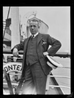 Sir Benjamin Fuller arrives on the S.S. Monterey, Los Angeles, 1933 ...