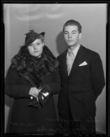 Thomas LeRoy Drake and his date Vula Hayden, Long Beach, 1935 — Calisphere