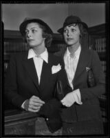 Actress Lorraine Eddy MacLean with friend Alice Niesley, Los Angeles ...