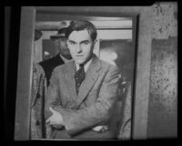 Gordon Northcott standing with arms crossed, Riverside County, 1929 ...