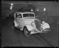 Police Deptartment car, Los Angeles, 1930s — Calisphere