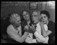 Fred Anthony Lovell celebrates his 100th birthday with his 3 daughters ...
