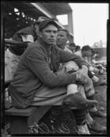 Baseball player Tex Carleton, Wrigley Field, Los Angeles, 1937-1940 ...