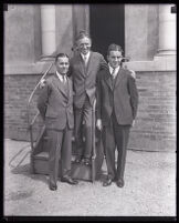 Harvey S. Firestone with sons Russell Firestone and Harvey Firestone Jr ...