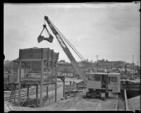 Union Station construction site, Los Angeles, 1935 — Calisphere