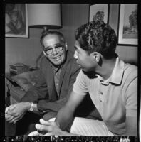 Los Angeles Municipal Court Judge Loren Miller, and son — Calisphere