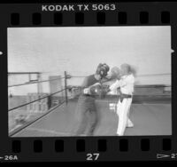 Bantamweight boxer Jaime Garza sparring during training for comeback ...