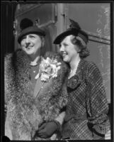 Marjory Gage and her mother, Belle W. Gage, 1936 — Calisphere