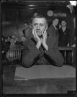 Confessed murderer John H. Happel on trial, Los Angeles, 1935 — Calisphere