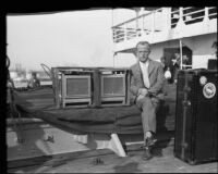 Dr. Walter Carter, entomologist, with Guatemalan jungle flies, Los ...