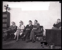 Dorothy Mackaye, Paul Kelly, and attorney William Rains during the Paul ...