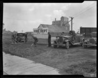 Compton Fire Department Station No. 2 in a temporary location after the ...