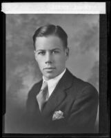 Thomas Kuchel in his Anaheim High School class portrait, Anaheim, 1928 ...