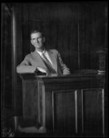 O. E. Patterson, Arizona policeman and witness in the Aimee Semple ...