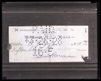Check signed by Louis Berman in 1926, (photo) 1929 — Calisphere