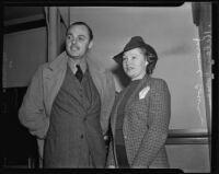 Jerome Cowan and Helen Cowan, Los Angeles, 1938 — Calisphere