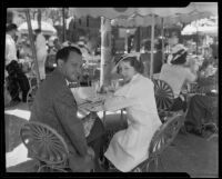 Ann Ronell and Bernard Epstein enjoy lunch at the Ambassador, Los ...