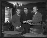 Officers Ralph Savage and Charles A. Clark with their attorney Samuel R ...