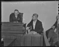 Murder suspect Fred Stettler and coroner Frank Monfort, Los Angeles ...