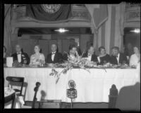 Mayor Frank Shaw and others at a banquet, Los Angeles, 1933-1938 ...