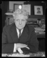 Judge Frank C. Collier at his desk, Los Angeles, 1930s — Calisphere