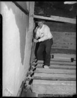 Unknown man inside Commercial Exchange Building, Downtown Los Angeles ...