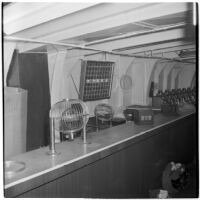 Lottery set-up on Tony Cornero's newly refurbished gambling ship, the ...