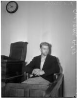 Accused murderer Fred Stettler on the witness stand in Los Angeles ...