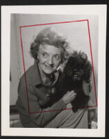 Laura Huxley, portrait with dog [descriptive] — Calisphere