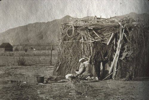 Traditional house on the Morongo Indian Reservation — Calisphere