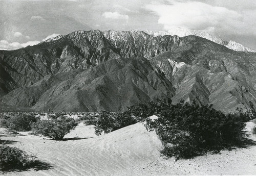 View of the ""Angel"" on the San Jacinto Mountains taken between ...