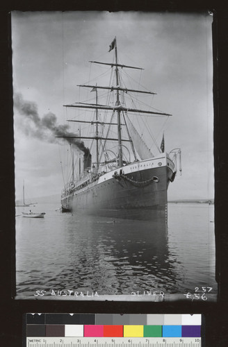 Bow view of SS Australia (ship). [photographic print] — Calisphere