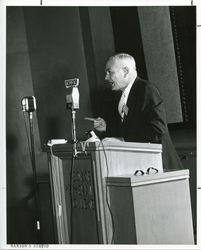 Richard Arens speaking from the podium — Calisphere