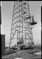 Close-up view of an oil well, California, 1930-1939 — Calisphere