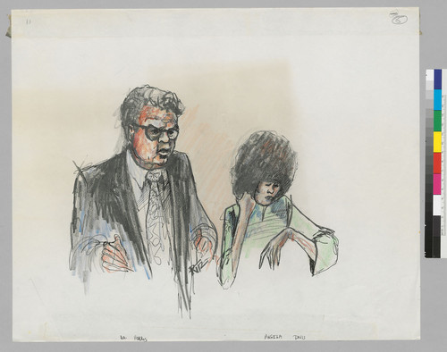 [recto]: District Attorney Albert Harris, Jr.; Angela Davis — Calisphere