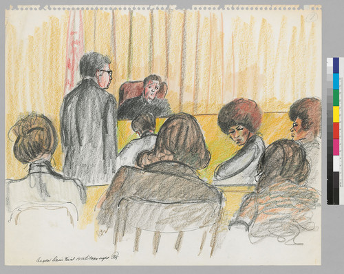 Courtroom scene - District Attorney Albert Harris, Jr. [standing ...