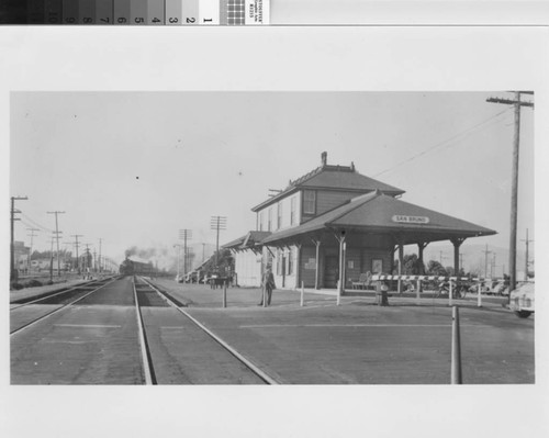 San Bruno Train Station, ca. 1930 — Calisphere