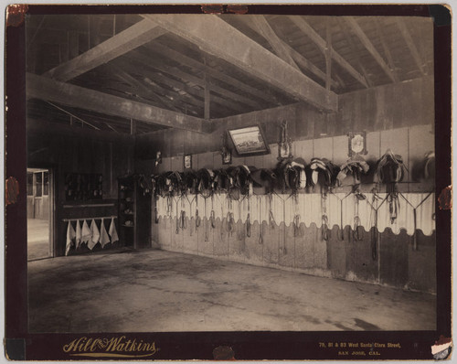 Saddle Room at Agricultural Park, ca. 1890 — Calisphere