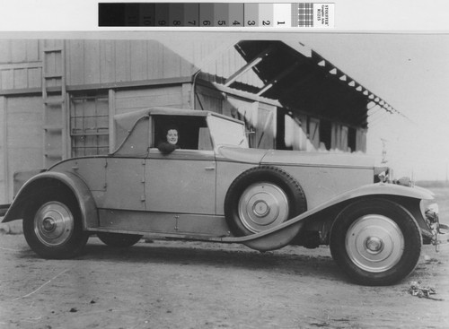 Marmon Automobile in front of William S. Tevis Polo Stables — Calisphere