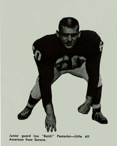 Junior guard Lou “Butch” Pastorini — Calisphere