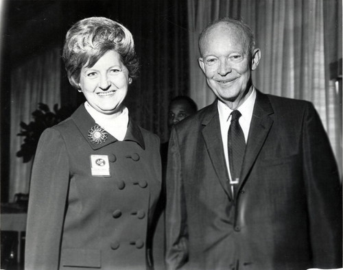 Betty Wilson and President Dwight D. Eisenhower — Calisphere