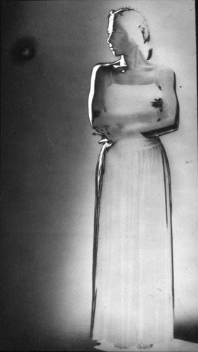 Ann Halprin in the dance called Entombment, solarized — Calisphere