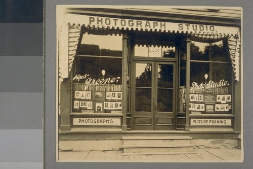 [Photography studio of Alfred Greene. Unidentified location. Post card ...