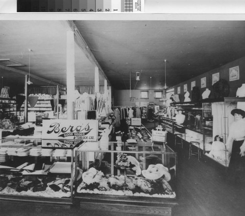 Photograph of the interior of Berg's store in Turlock, California ...