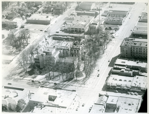 Photgraph of the Stanislaus County Courthouse, circa 1948 — Calisphere