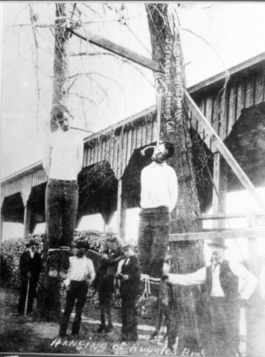 Ruggles Brothers' Hanging, 1892 — Calisphere